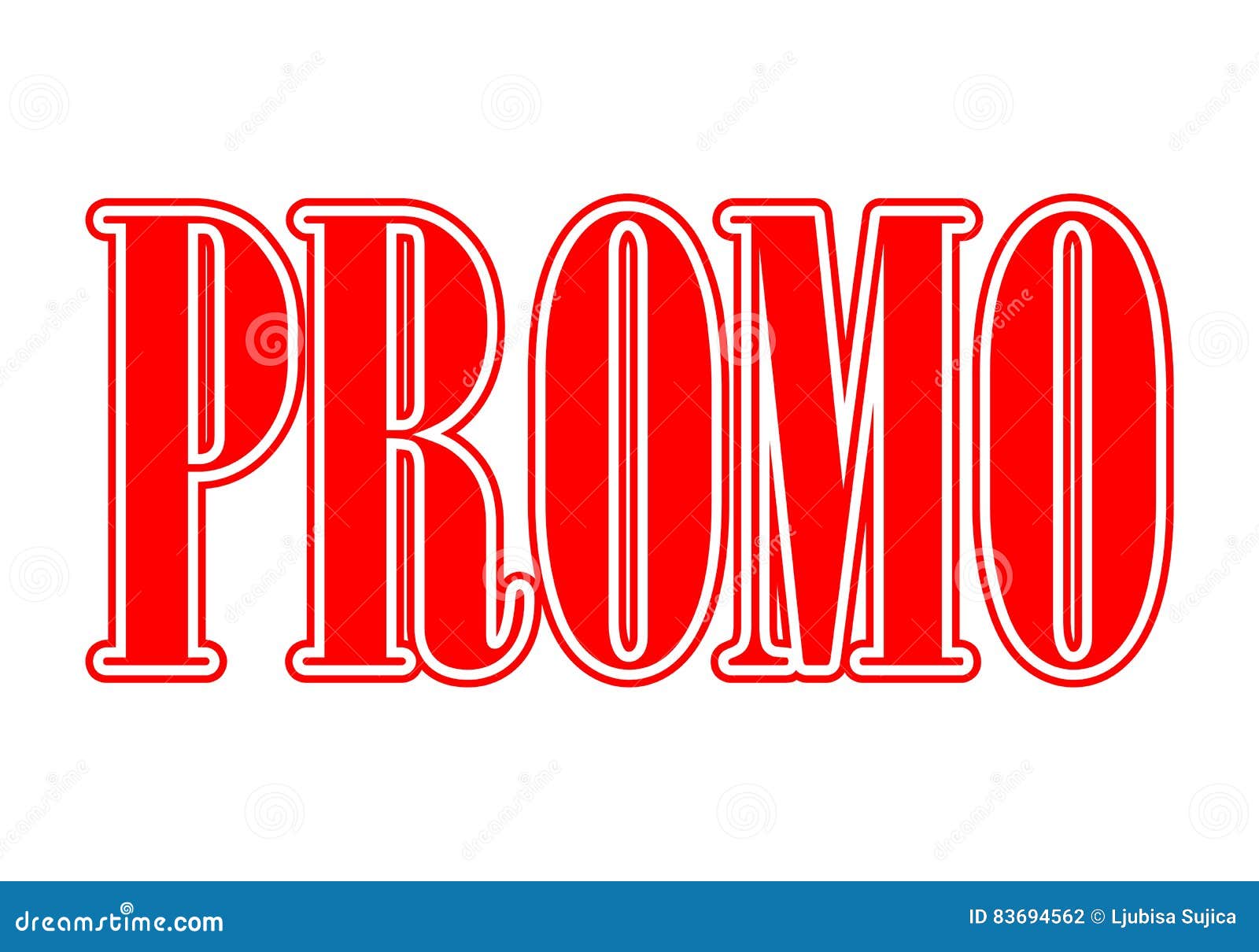 Promo red sign stock vector. Illustration of banner, button - 83694562