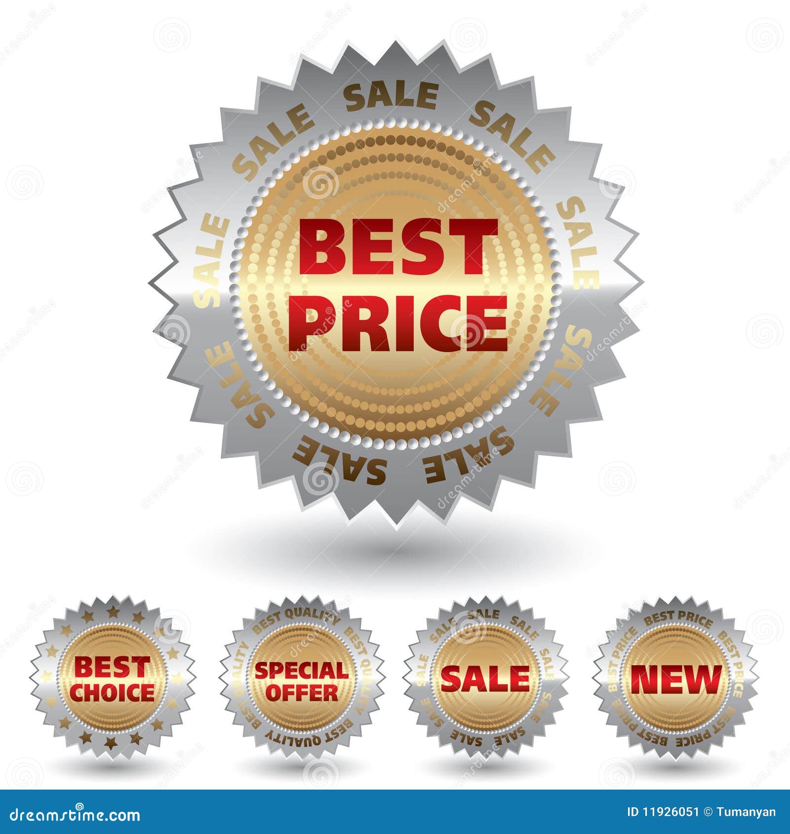Promo sale stickers. stock vector. Illustration of mark - 11926051