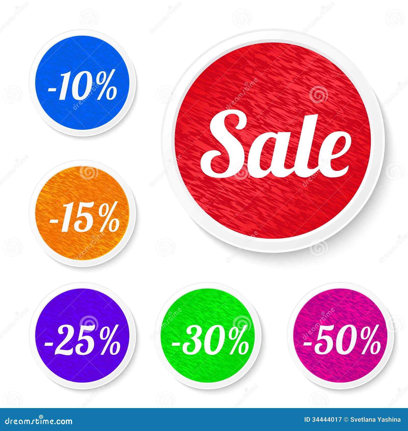 Promo sale stickers. stock vector. Illustration of commerce - 34444017