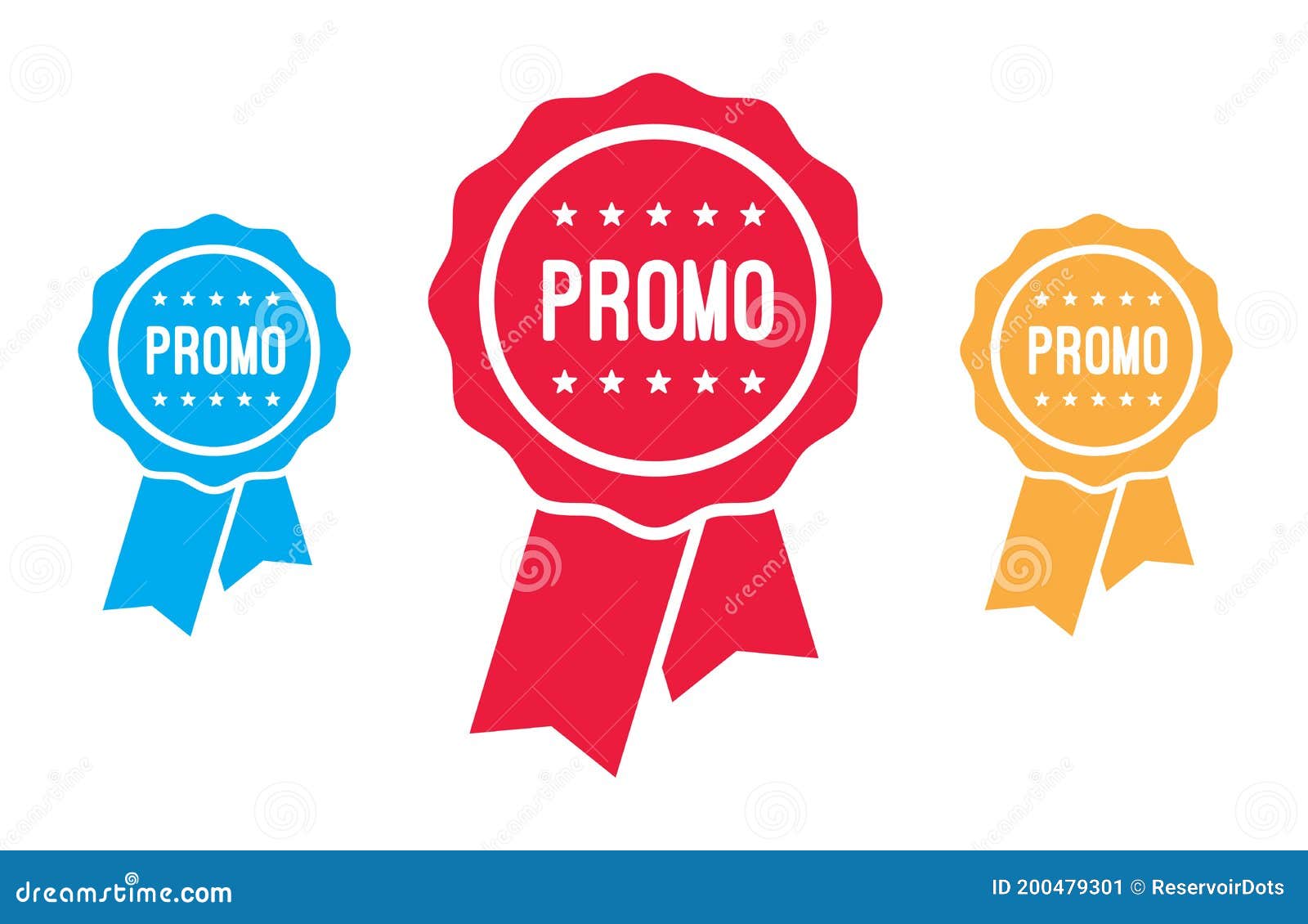 Promo Ribbons Vector stock vector. Illustration of graphic - 200479301