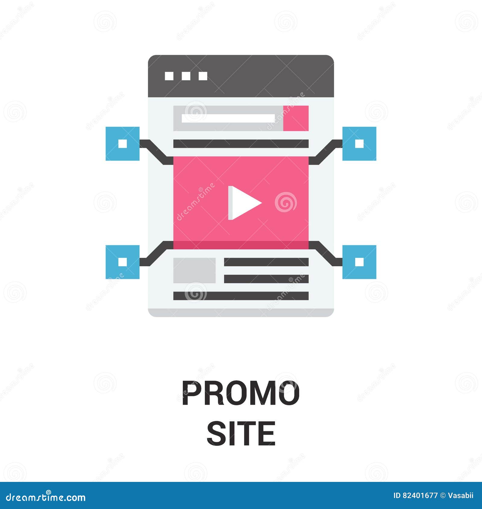 Promo site icon concept stock vector. Illustration of icon - 82401677