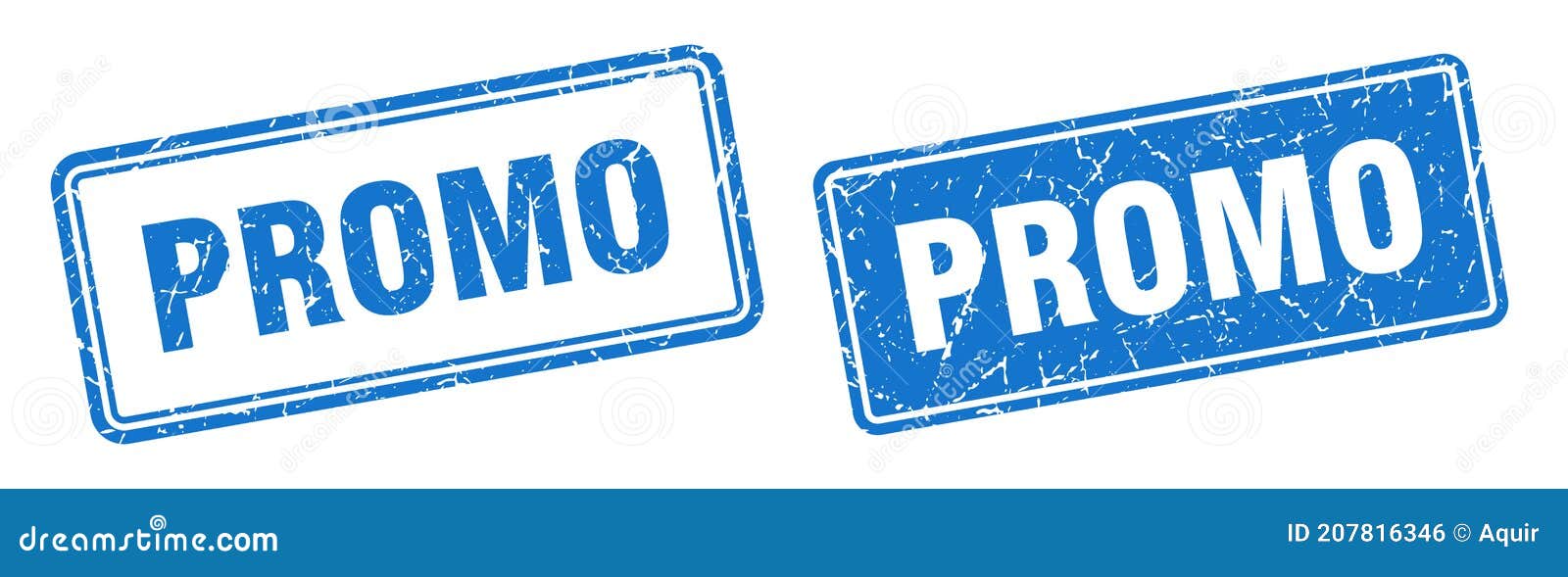 Promo Stamp Set. Promo Square Grunge Sign Stock Vector - Illustration ...
