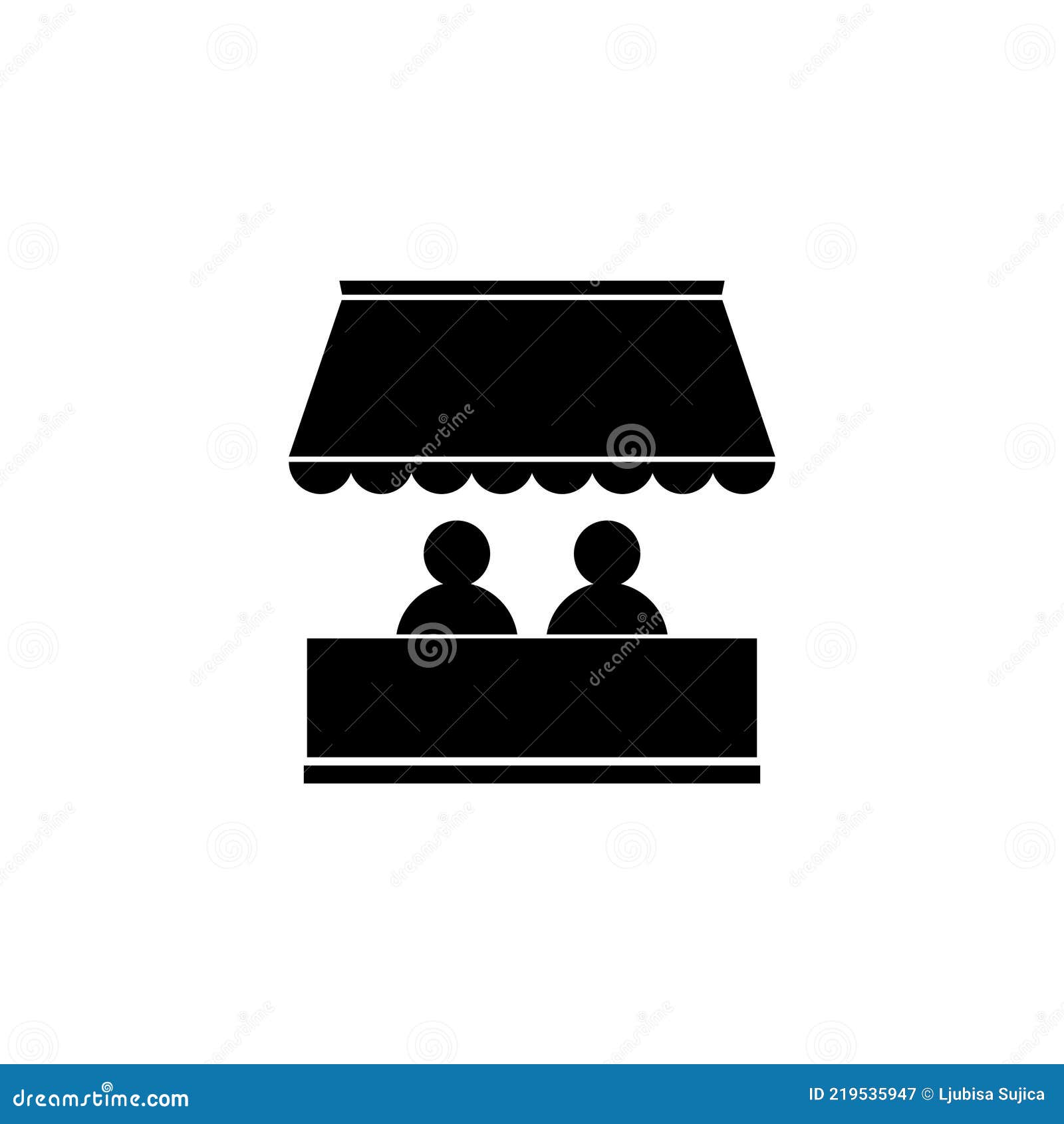 Promo Stand Icon Isolated on White Background Stock Vector ...