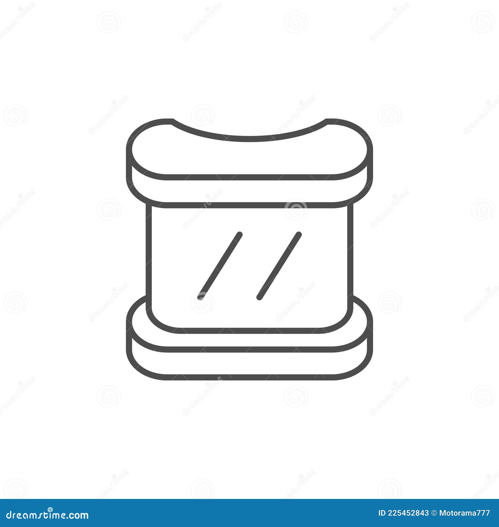 Promo Stand Line Outline Icon Stock Vector - Illustration of ...