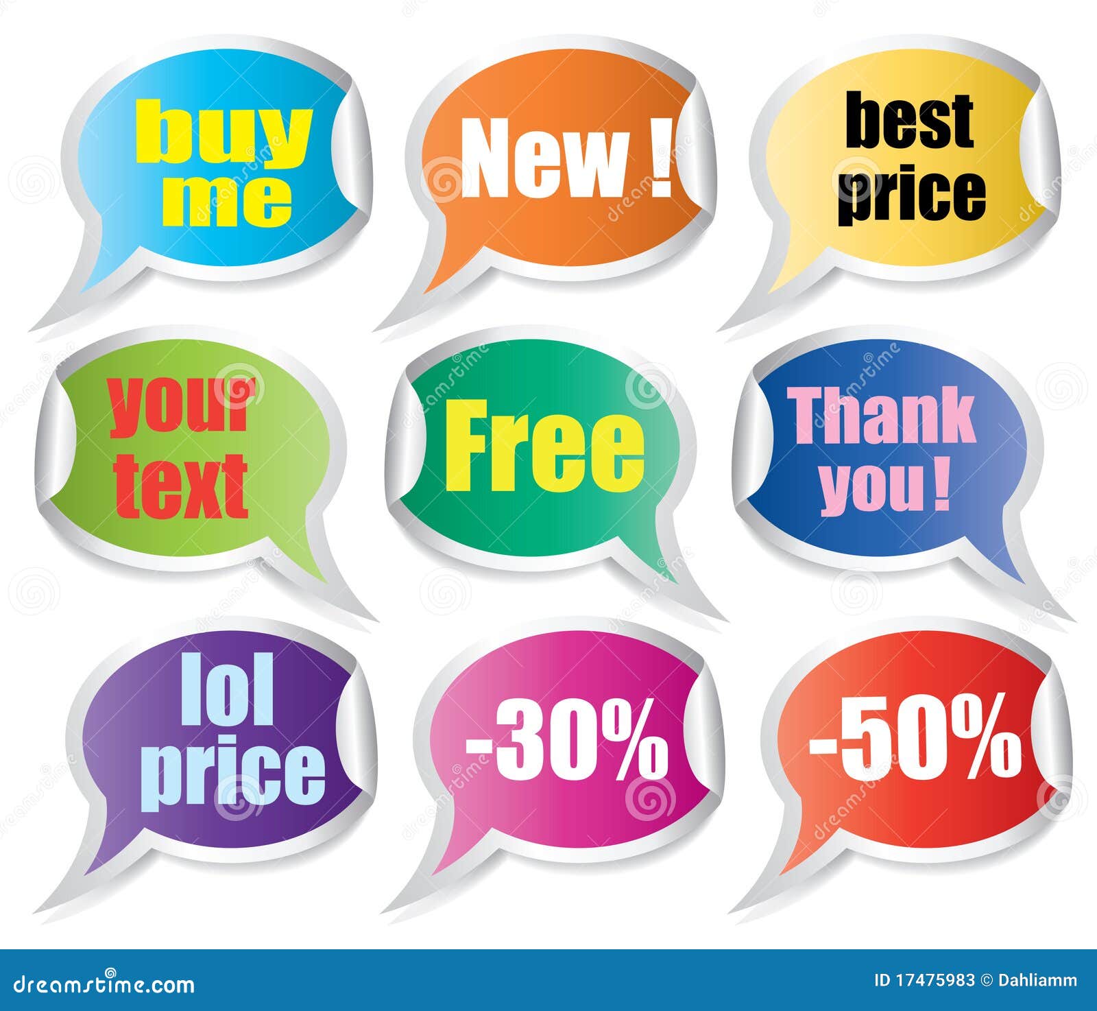 Promo stickers stock vector. Illustration of shop, design - 17475983