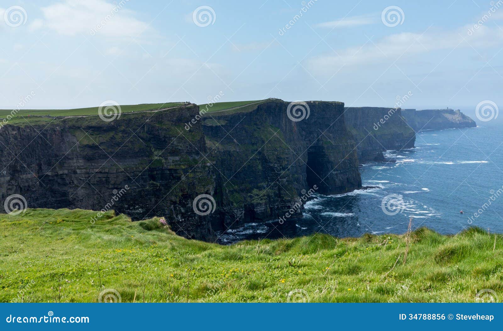 Promontoire Aux Falaises De Moher Photo stock - Image du clare, repère ...