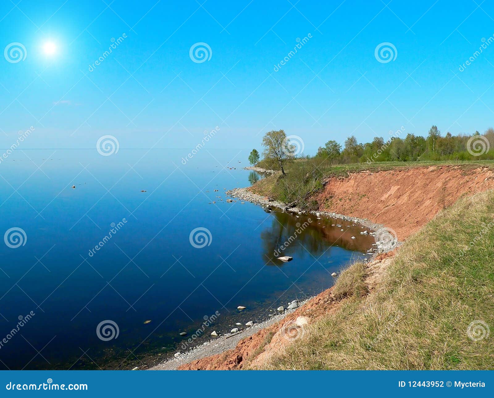 Promontory on the lake stock photo. Image of coastal - 12443952
