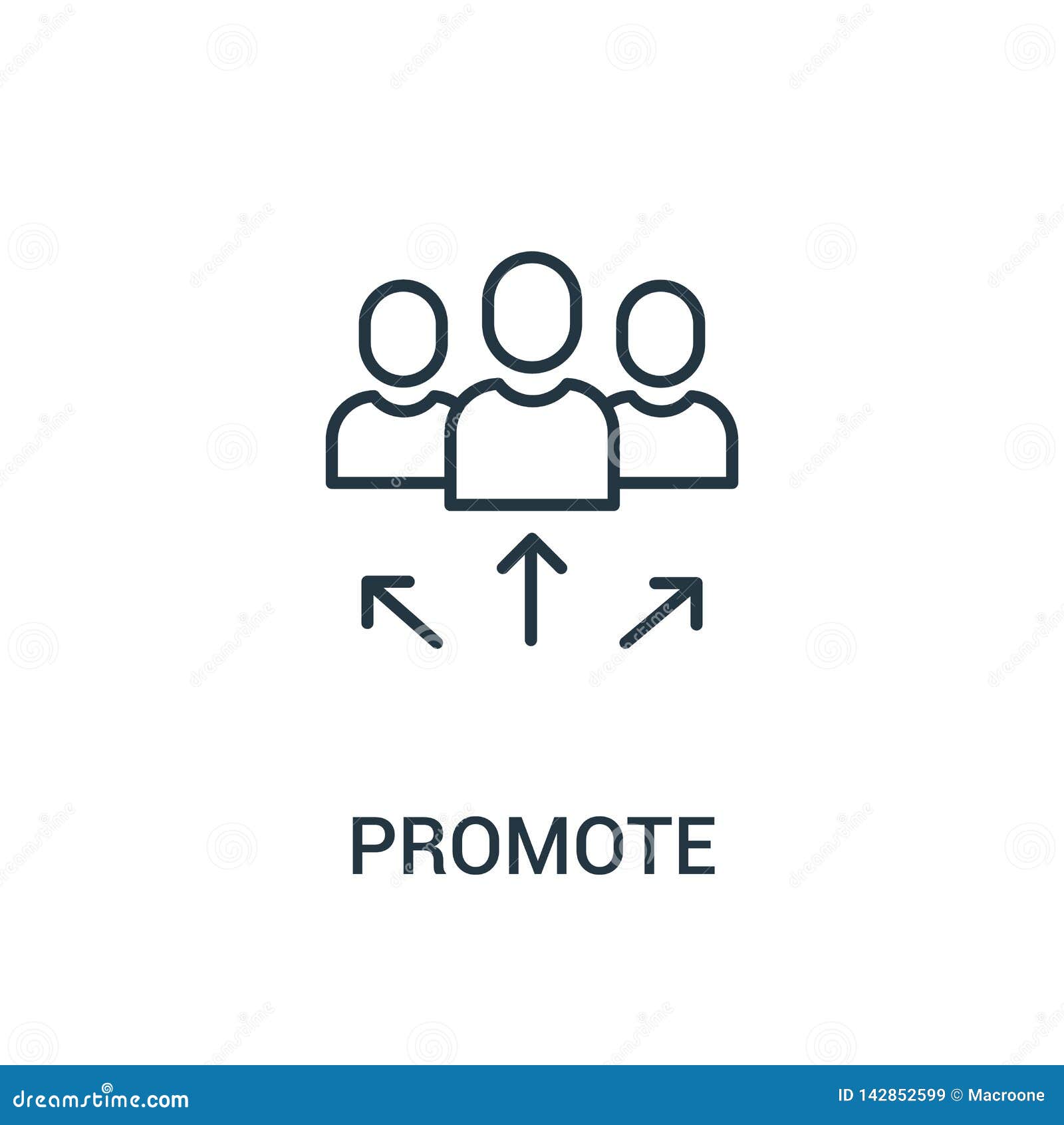Promote Icon Vector from Ads Collection. Thin Line Promote Outline Icon ...