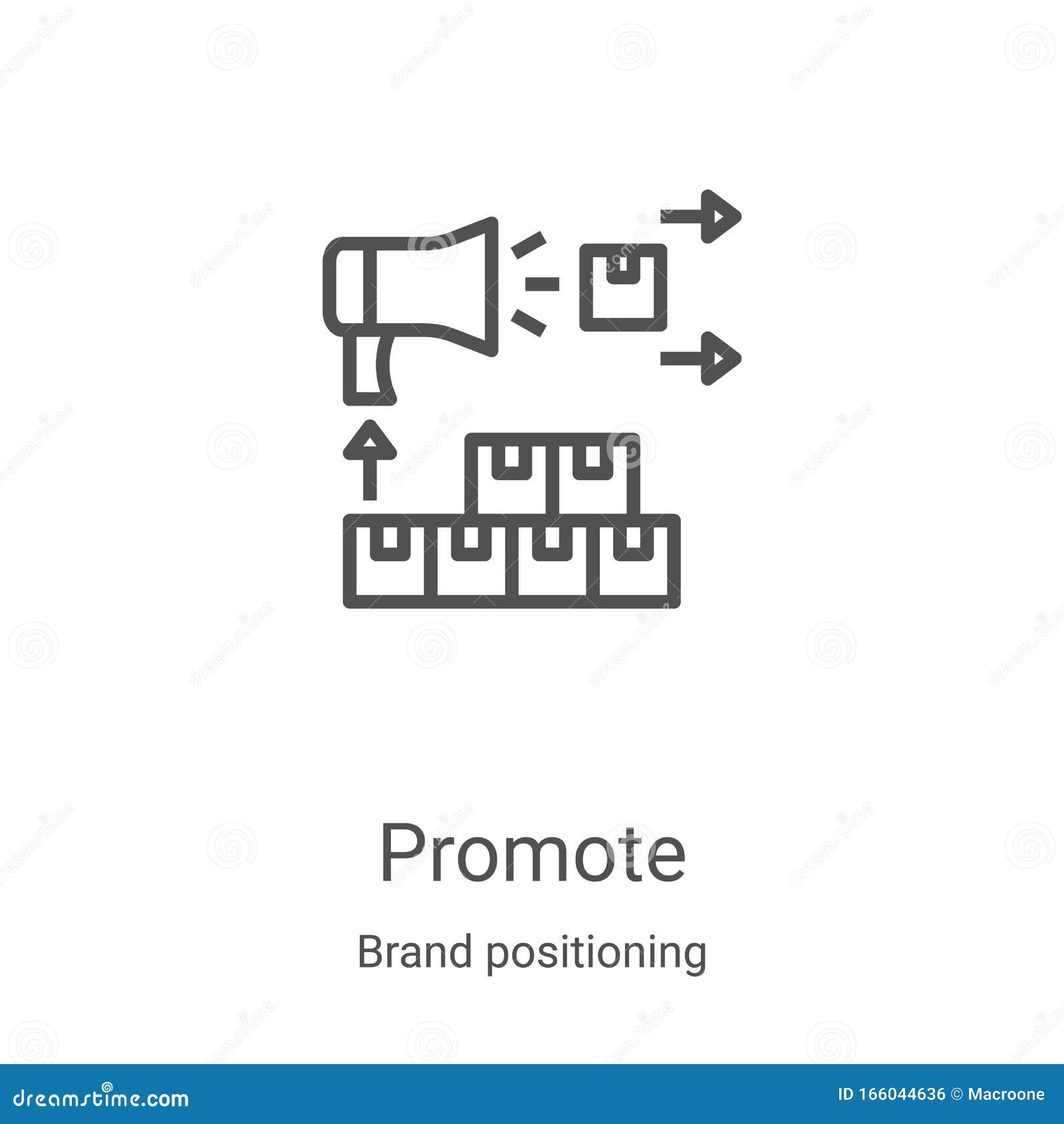 Promote Icon Vector from Brand Positioning Collection. Thin Line ...