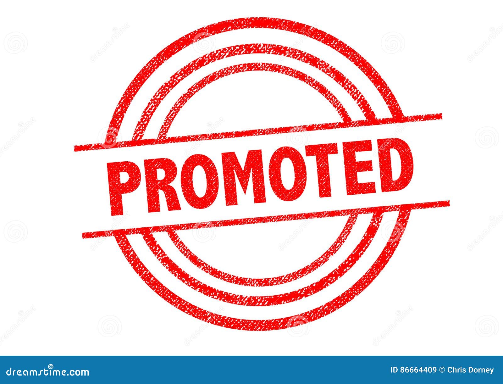 PROMOTED Rubber Stamp stock illustration. Illustration of invested ...