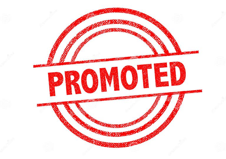 PROMOTED Rubber Stamp stock illustration. Illustration of invested ...