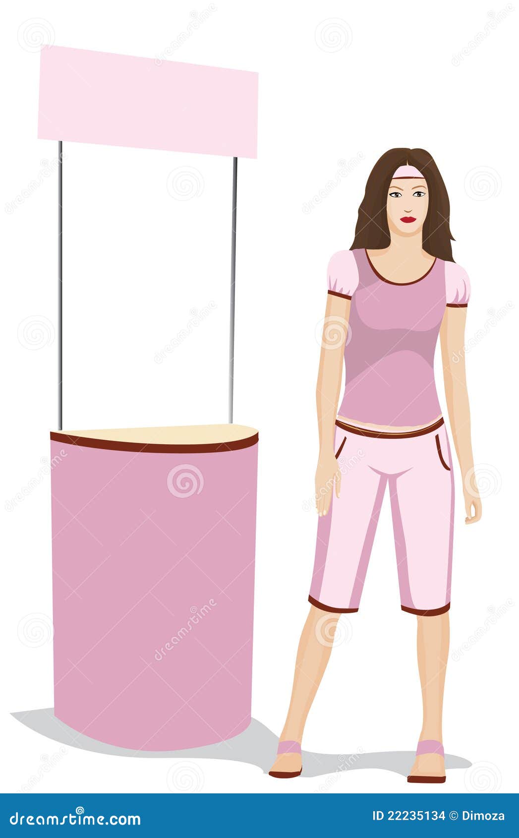 Promoter girl stock vector. Illustration of cheerful - 22235134