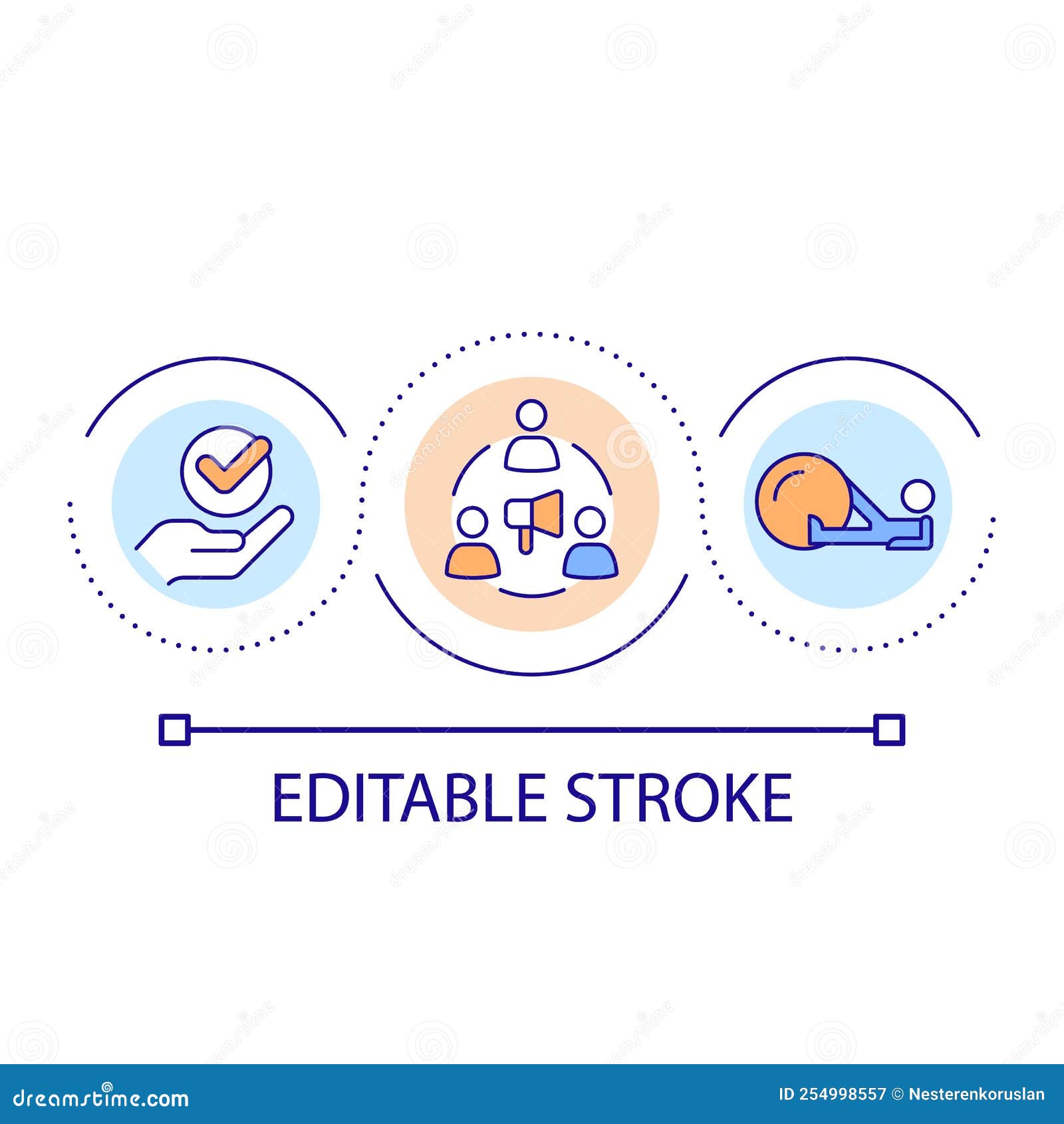 Promoting Physical Activity in Community Loop Concept Icon Stock Vector ...