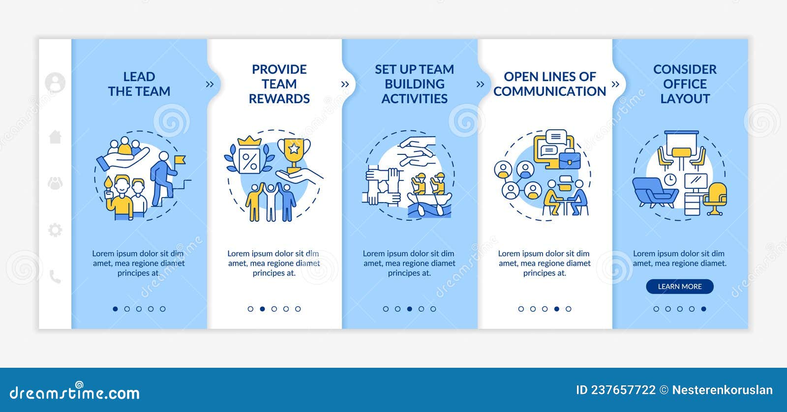 Promoting Teamwork in Workplace Blue and White Onboarding Template ...
