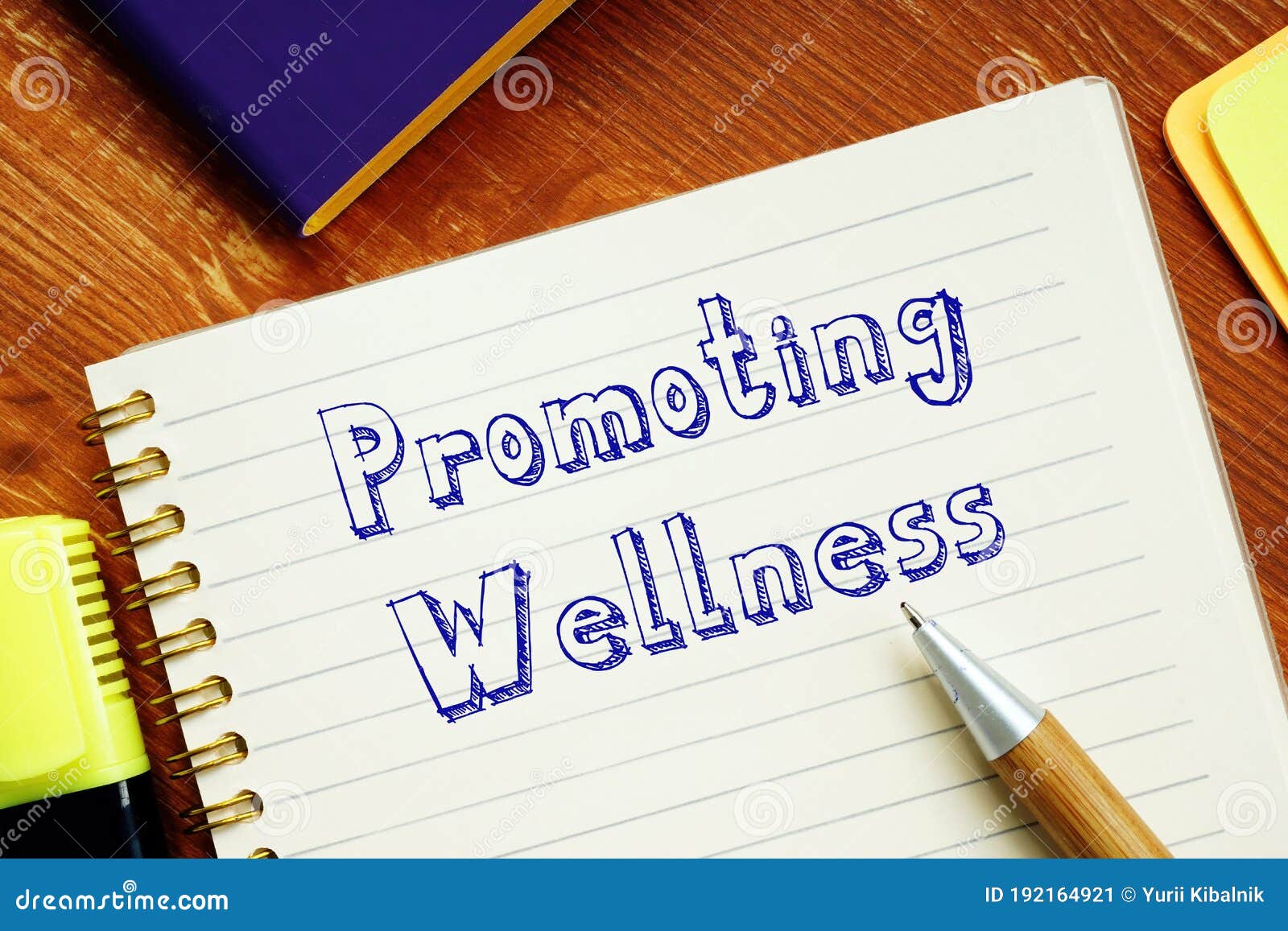 Promoting Wellness Sign on the Piece of Paper Stock Image - Image of ...