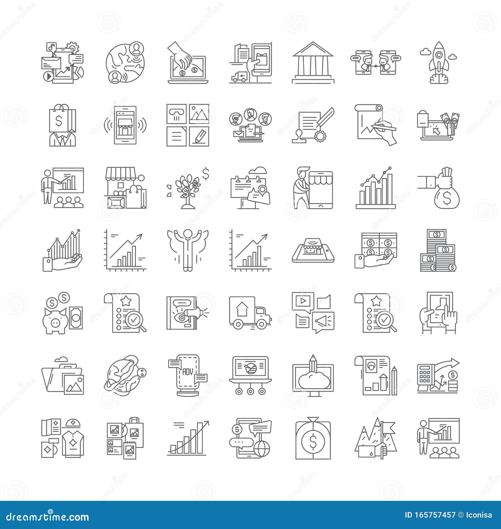 Promotion and Advertising Linear Icons, Signs, Symbols Vector Line ... Promotion and Advertising Linear Icons, Signs, Symbols Vector Line ...
