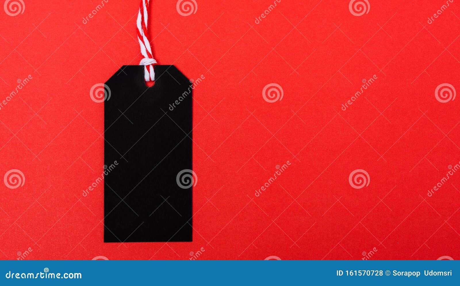 Promotion Blank Black Tag Label Stock Photo - Image of birthday ...