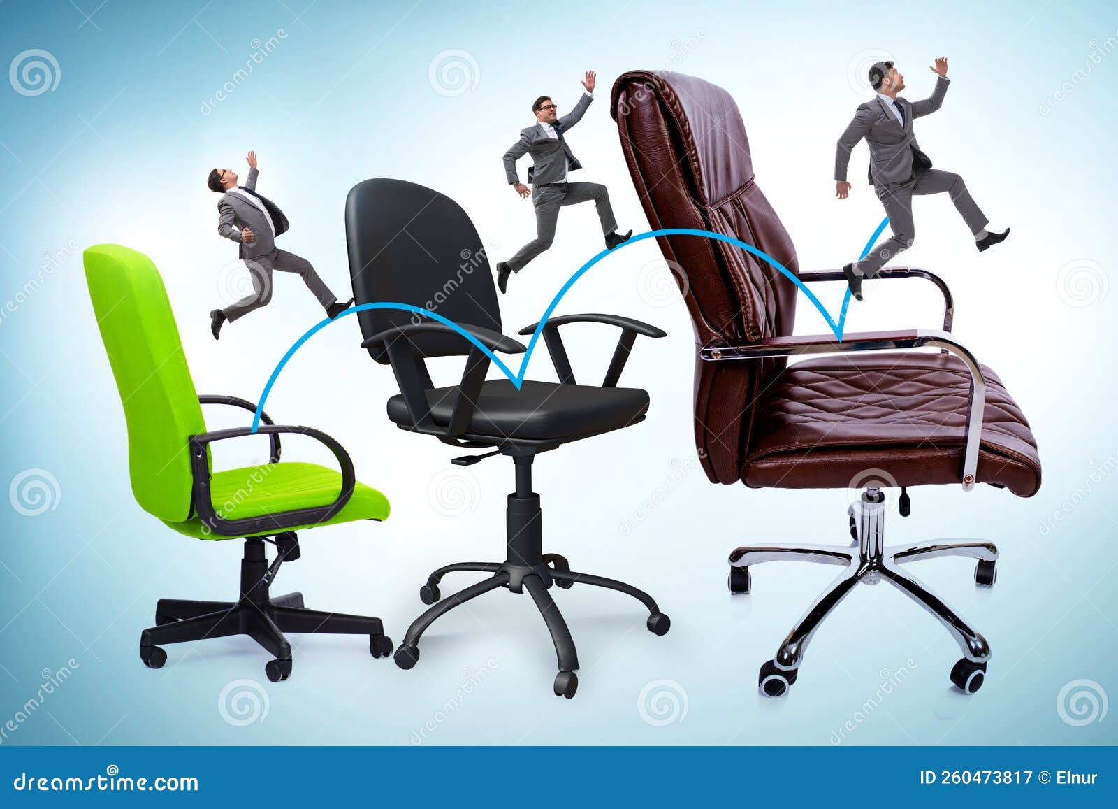 Promotion Concept with Businessman and Chairs Stock Image - Image of ...