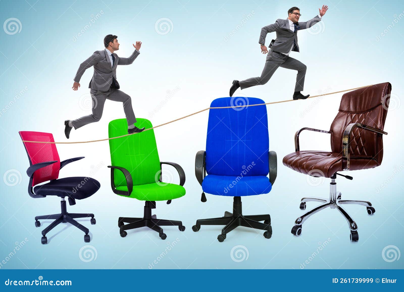 Promotion Concept with Businessman and Chairs Stock Image - Image of ...