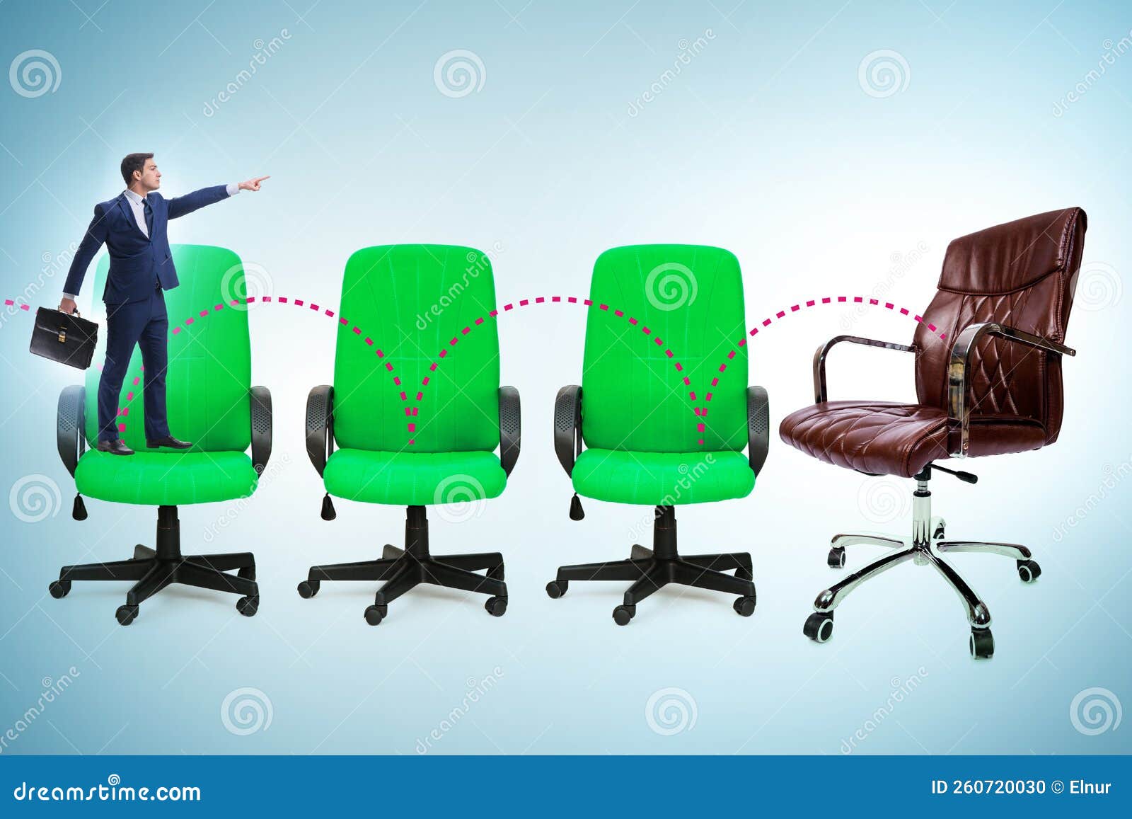 Promotion Concept with Office Chairs and Businessman Stock Photo ...