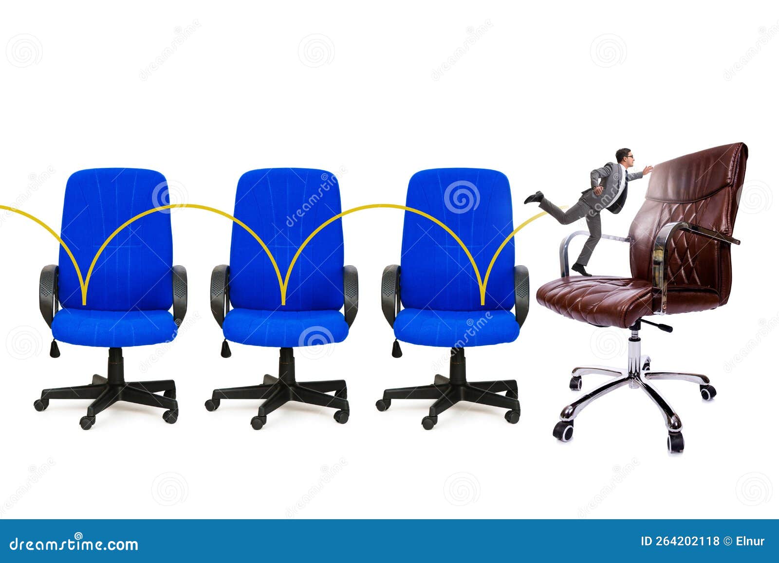 Promotion Concept with Office Chairs and Businessman Stock Photo ...