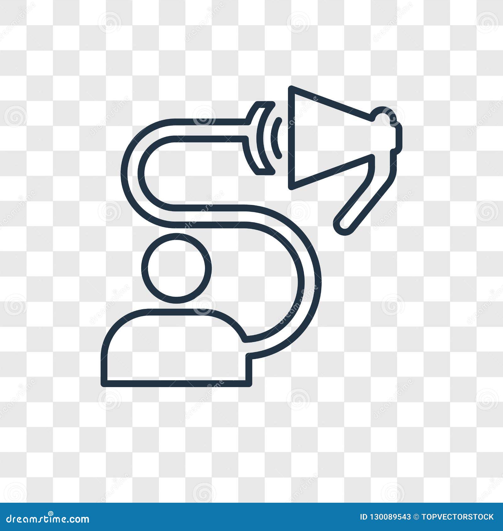 Promotion Concept Vector Linear Icon Isolated on Transparent Background ...