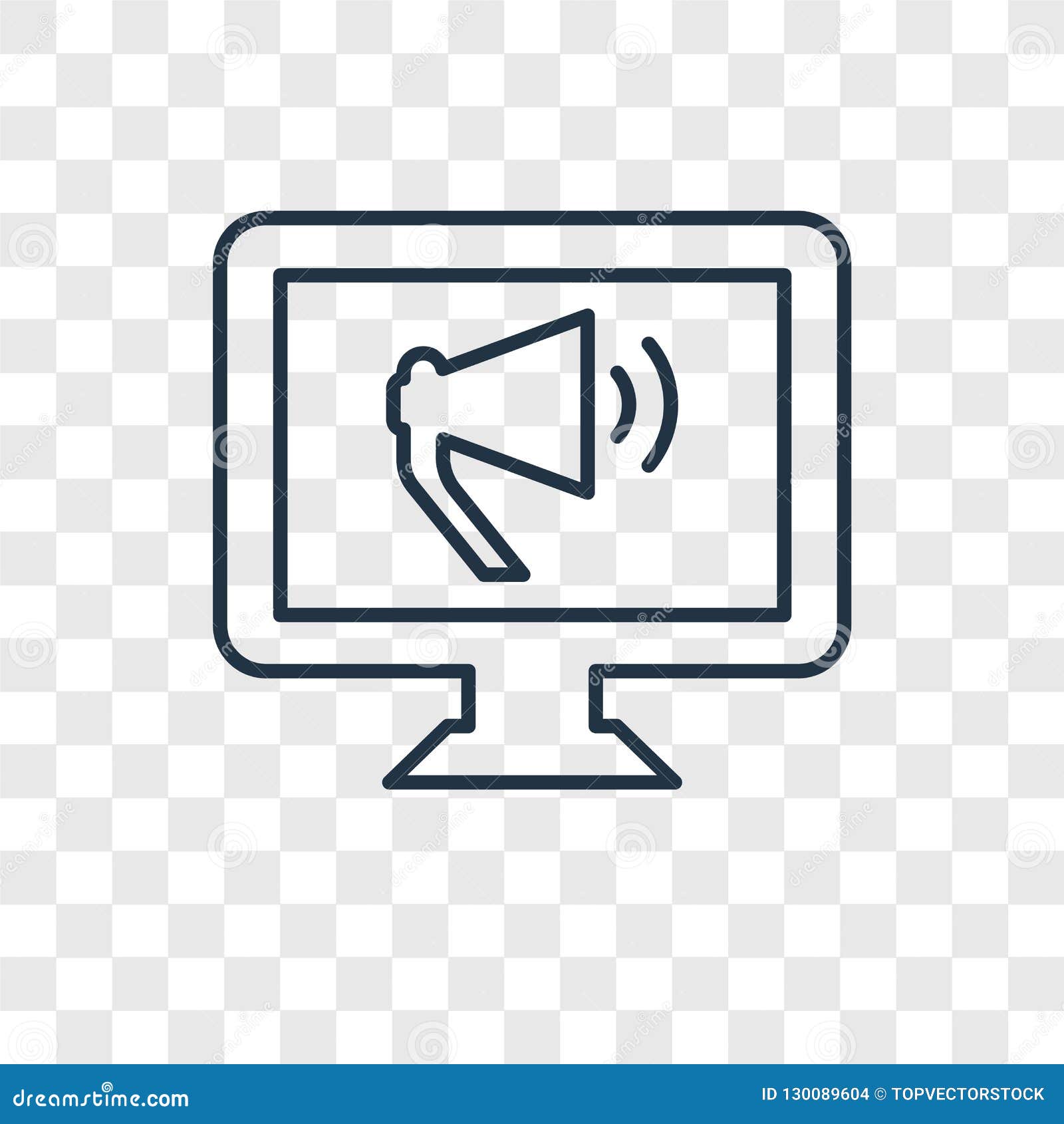 Promotion Concept Vector Linear Icon Isolated on Transparent Background ...