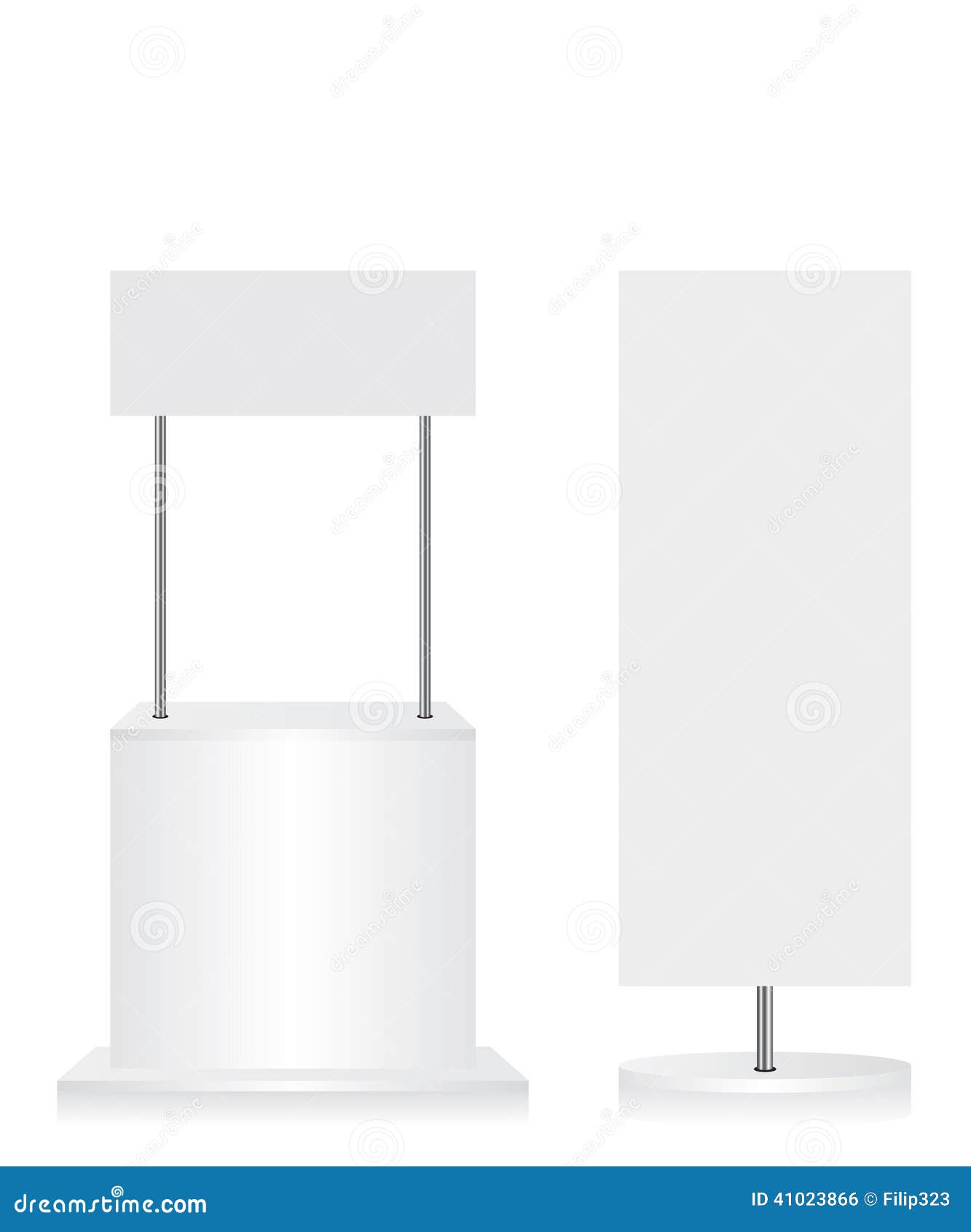 Promotion counter and flag stock vector. Illustration of meeting - 41023866