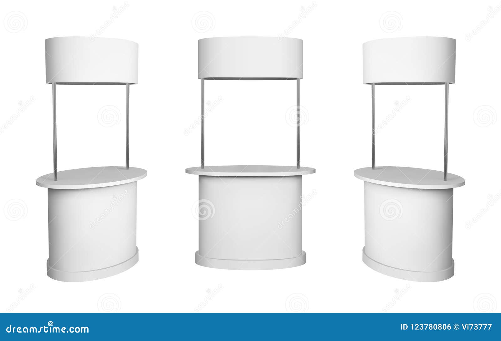 Promotion Counter Mockup. Isolated Vector Retail Trade Stand. Stock ...