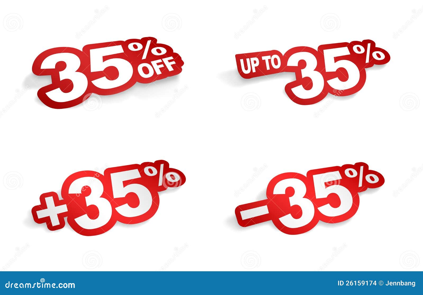 Promotion de 35 pour cent illustration stock. Illustration du finances ...