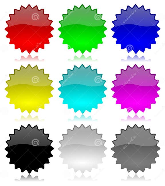 Promotion Empty Glossy Labels Set Stock Vector - Illustration of ...