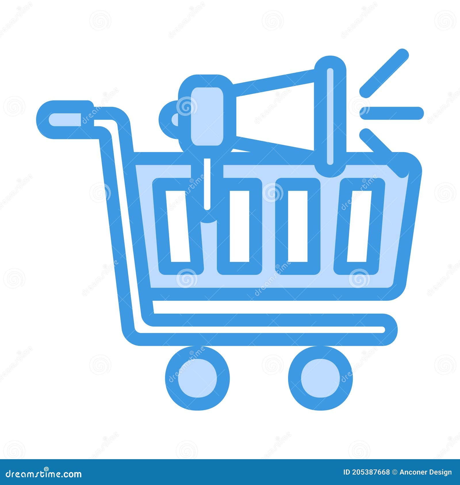 Promotion Icon in Blue Style for Any Projects Stock Vector ...