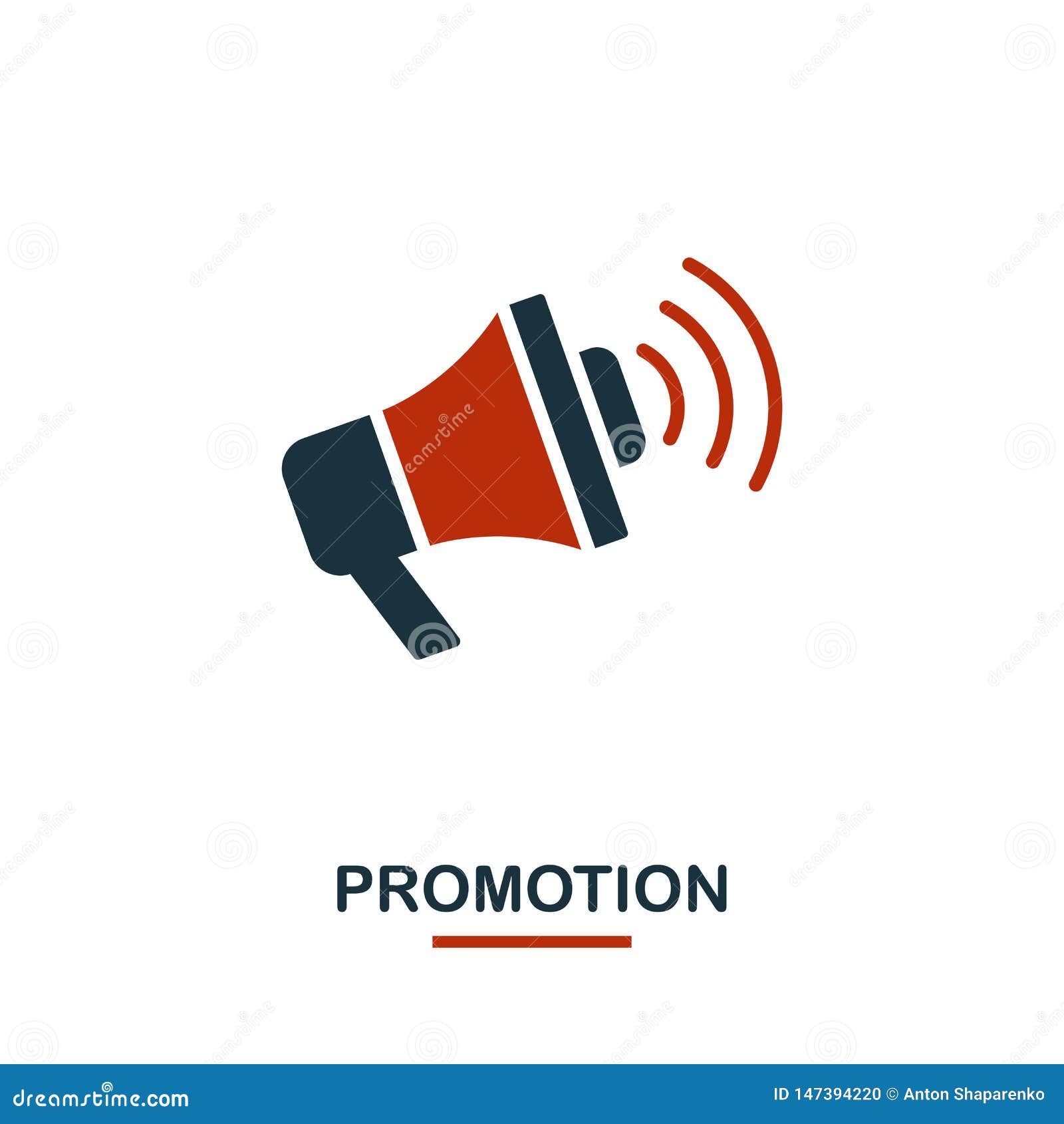 Promotion Icon in Two Colors. Creative Black and Red Design from E ...