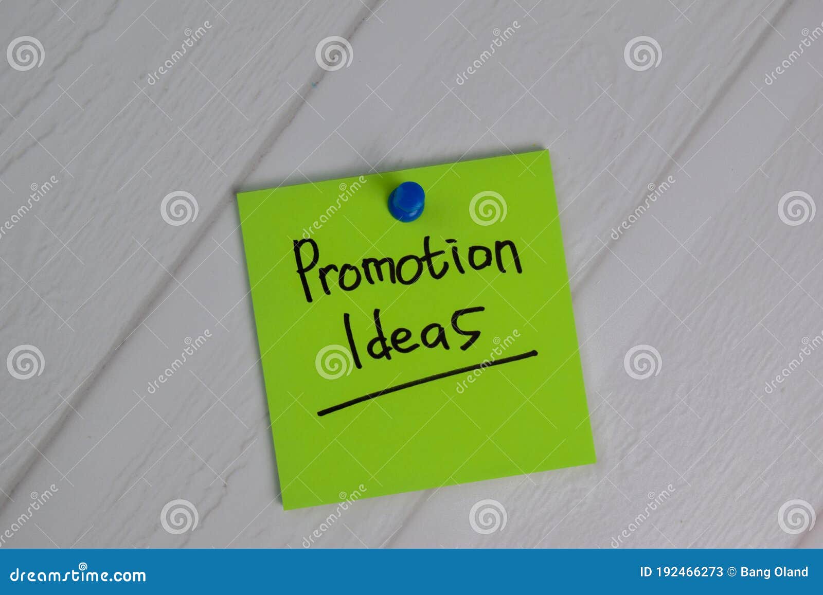Promotion Ideas Write on Sticky Notes Isolated on Office Desk Stock ...