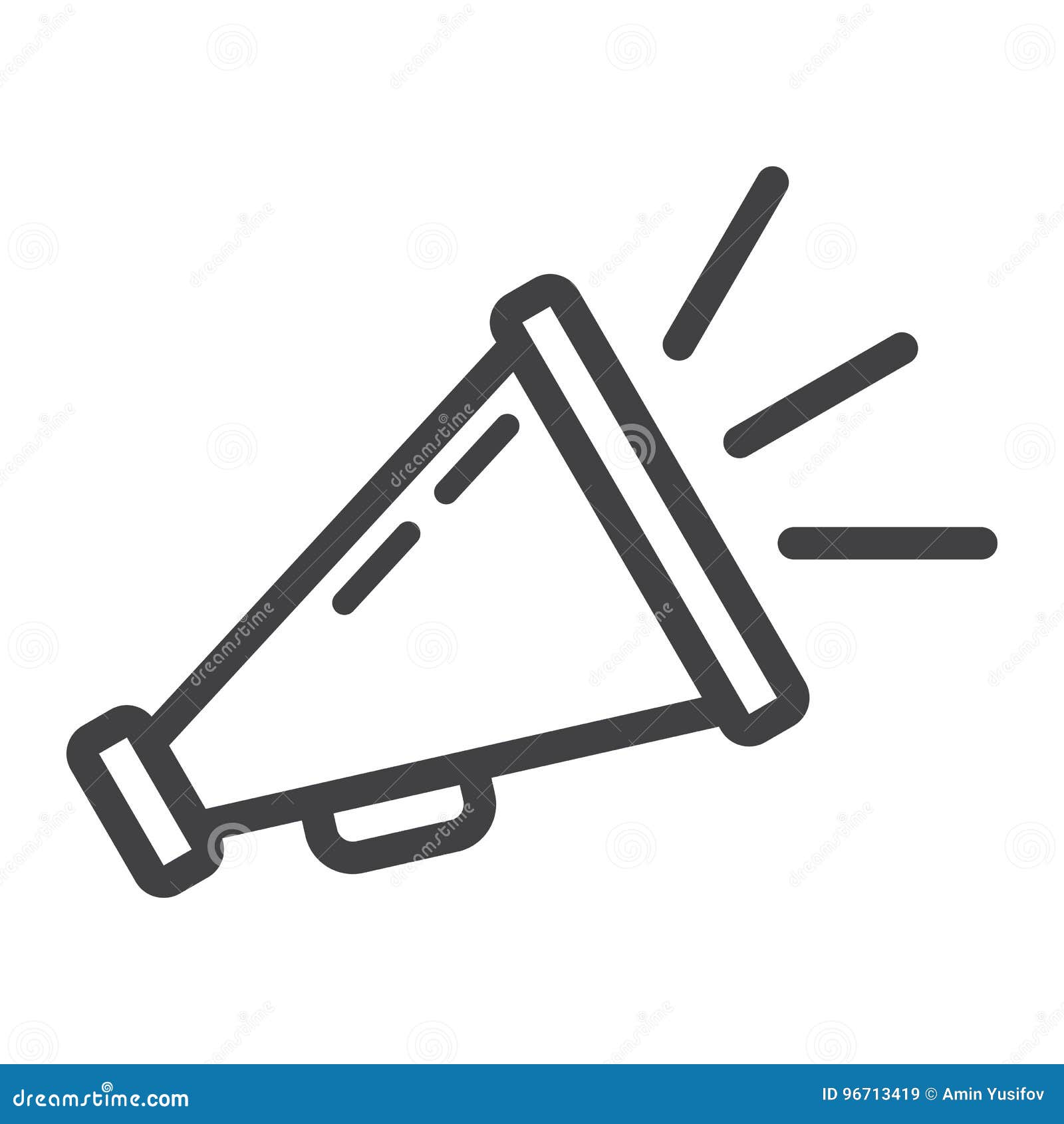 Promotion Line Icon, Business and Loudspeaker Stock Vector ...