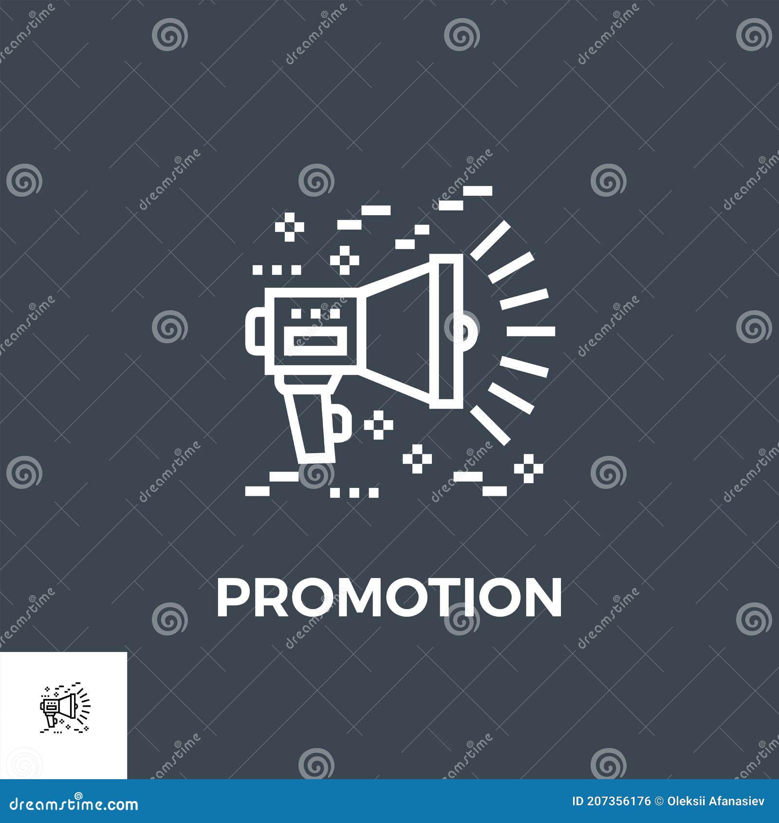 Promotion Line Icon stock vector. Illustration of graphic - 207356176
