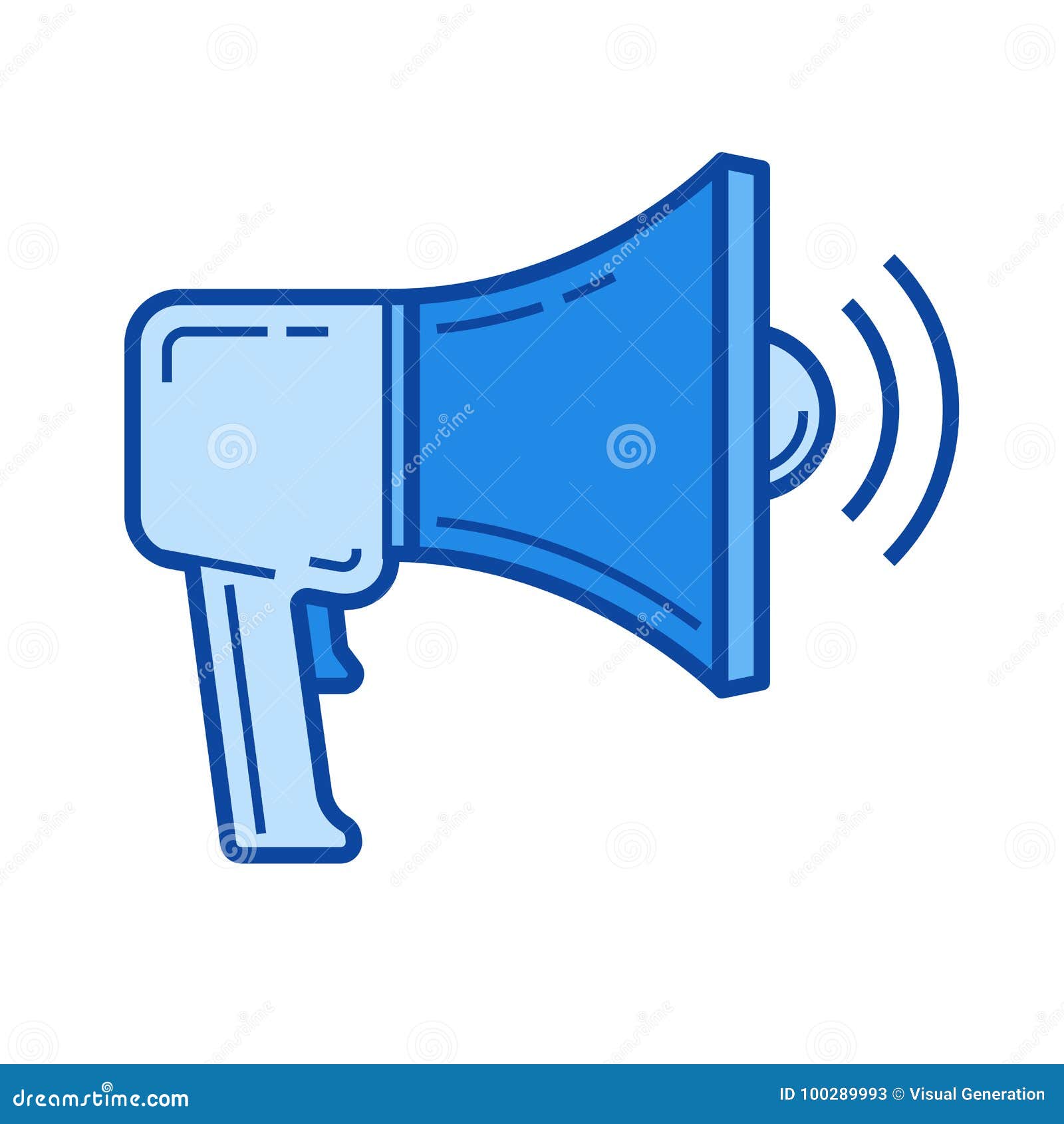 Promotion line icon. stock vector. Illustration of attention - 100289993