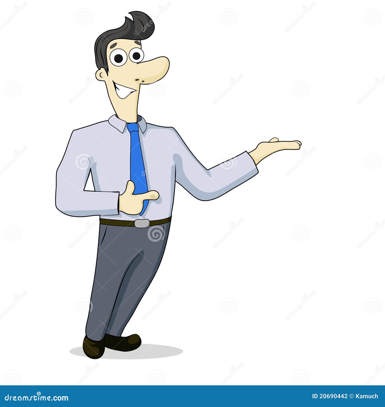 Promotion man stock vector. Illustration of young, positivity - 20690442