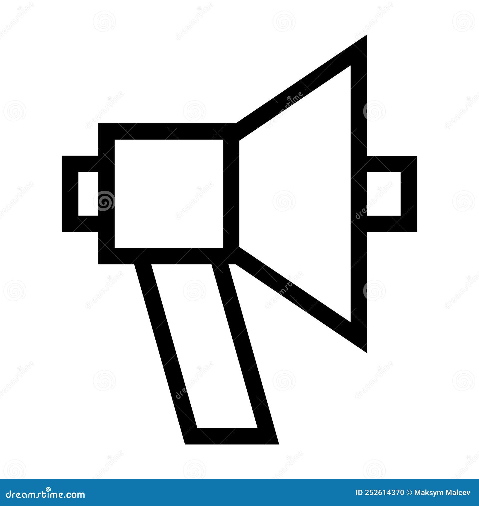 Promotion Megaphone Icon. Vector Illustration Isolated White on ... Promotion Megaphone Icon. Vector Illustration Isolated White on ...