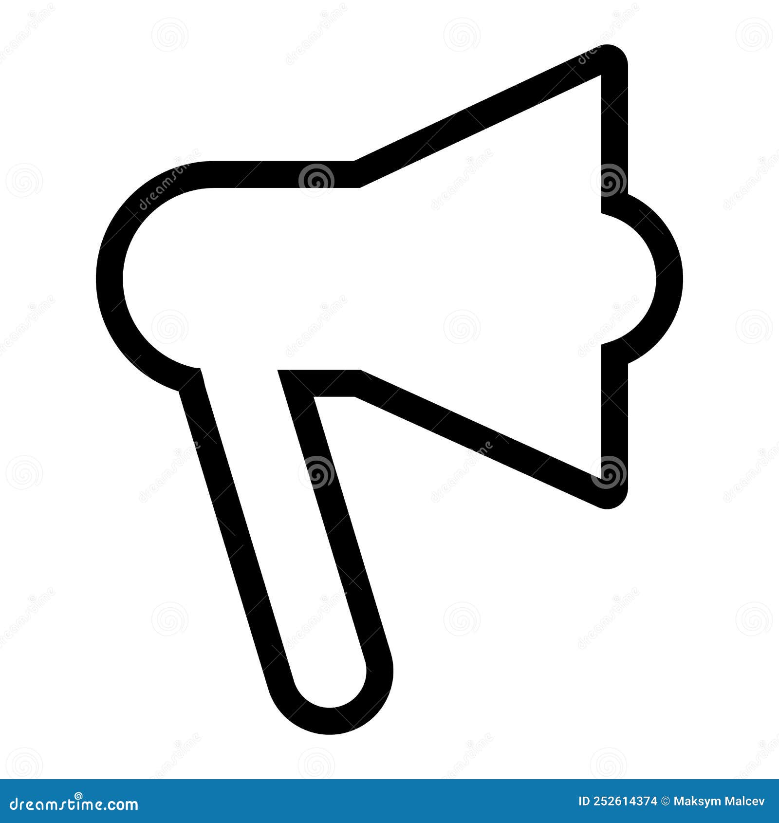 Promotion Megaphone Icon. Vector Illustration Isolated White on ... Promotion Megaphone Icon. Vector Illustration Isolated White on ...
