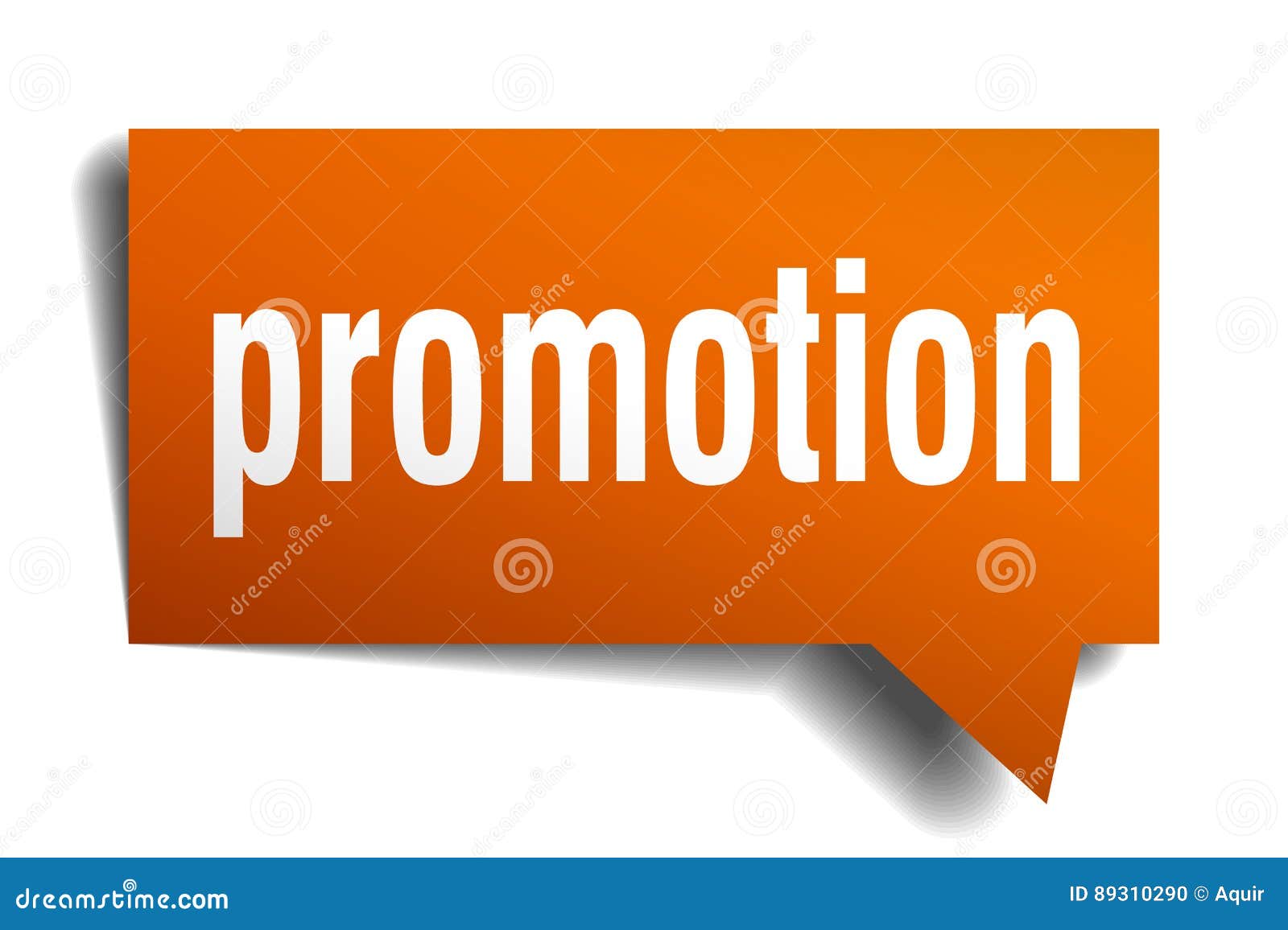 Promotion Orange Speech Bubble Stock Vector - Illustration of orange ...