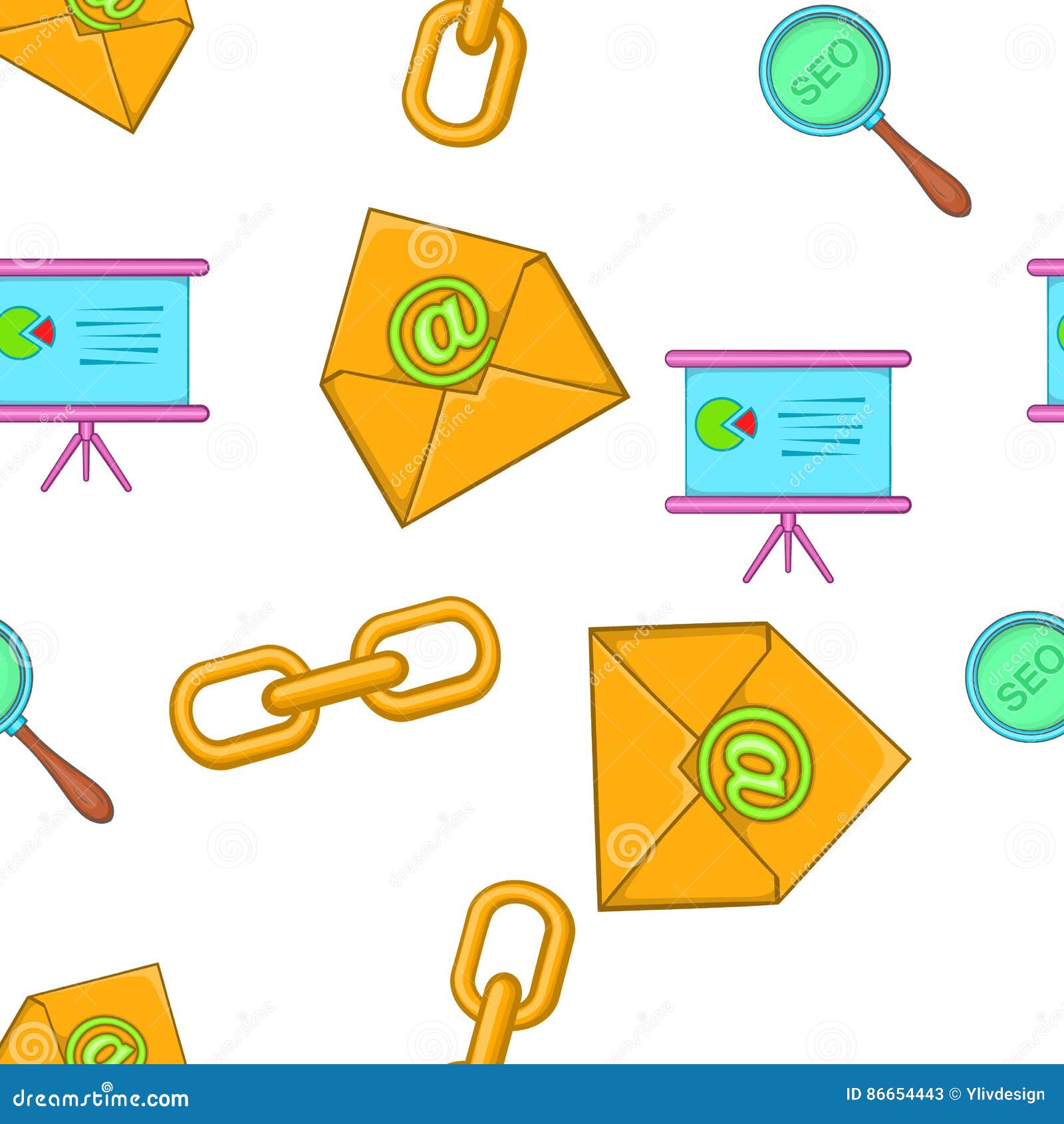 Promotion Pattern, Cartoon Style Stock Vector - Illustration of ...