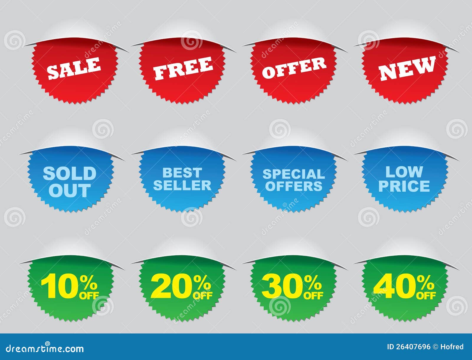 Promotion retail labels stock vector. Illustration of advertisement ...