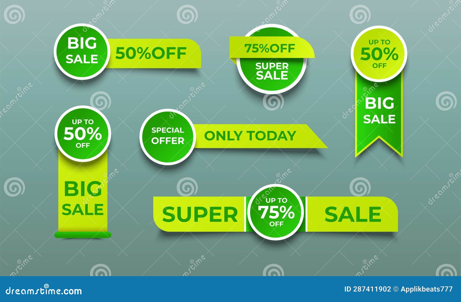 Promotion Sale Labels Best Offers Stock Illustration - Illustration of ...