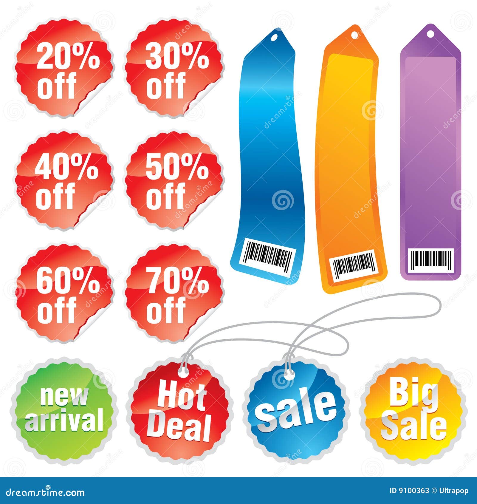 Promotion Stickers and Labels Stock Vector - Illustration of marketing ...