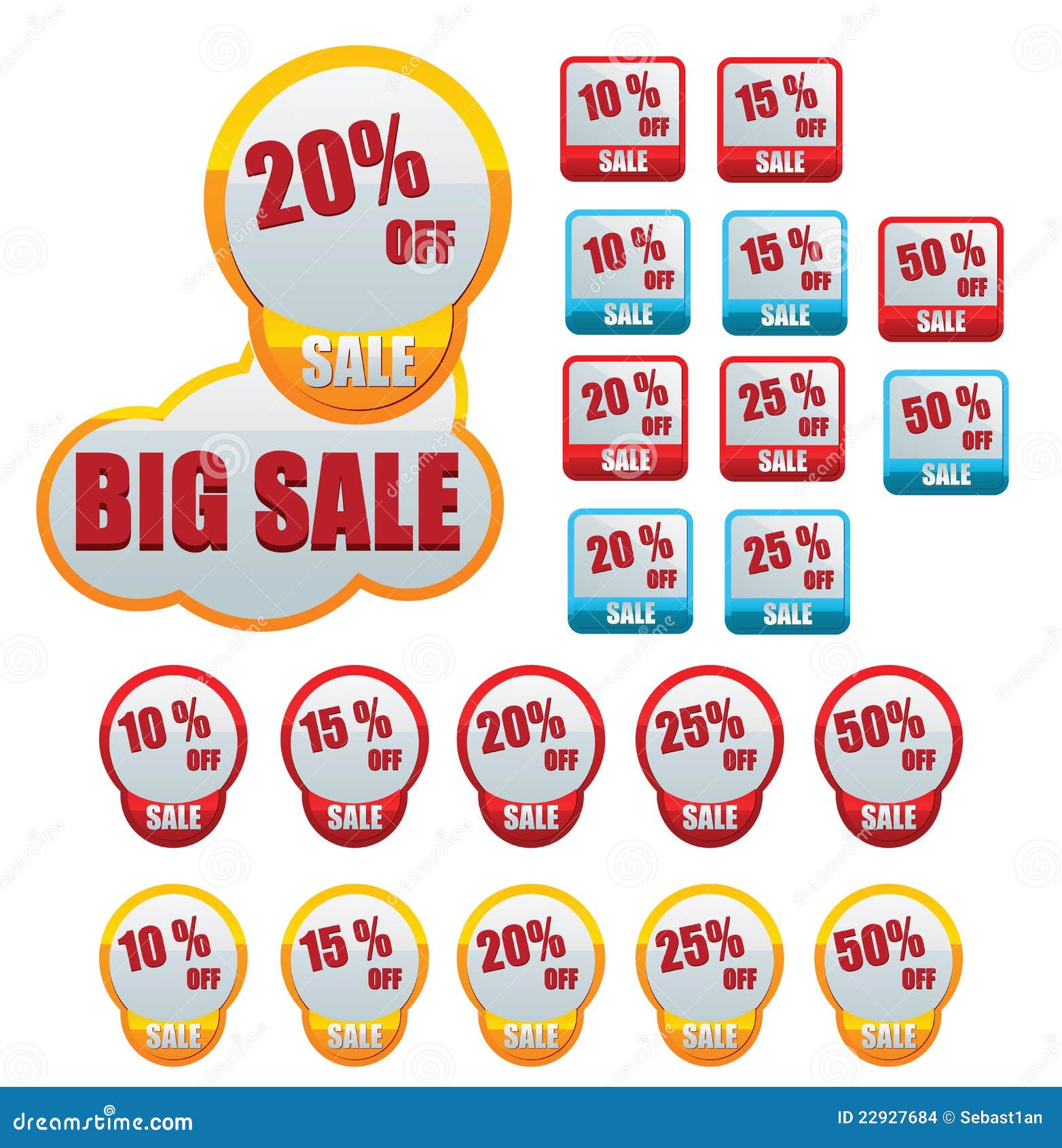 Promotion tags stock vector. Illustration of color, discount - 22927684