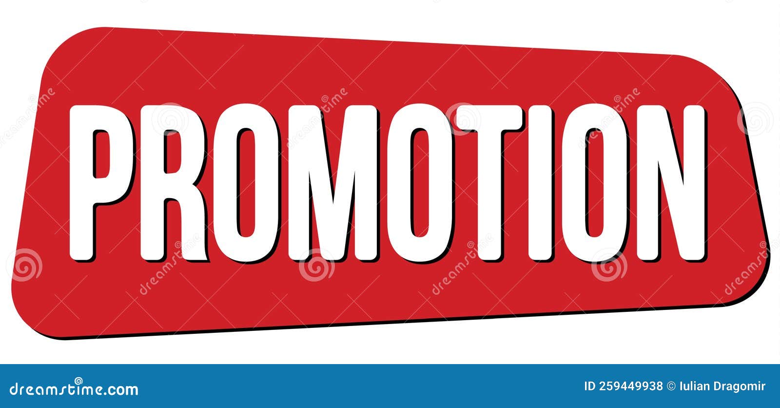 PROMOTION Text on Red Trapeze Stamp Sign Stock Illustration ...