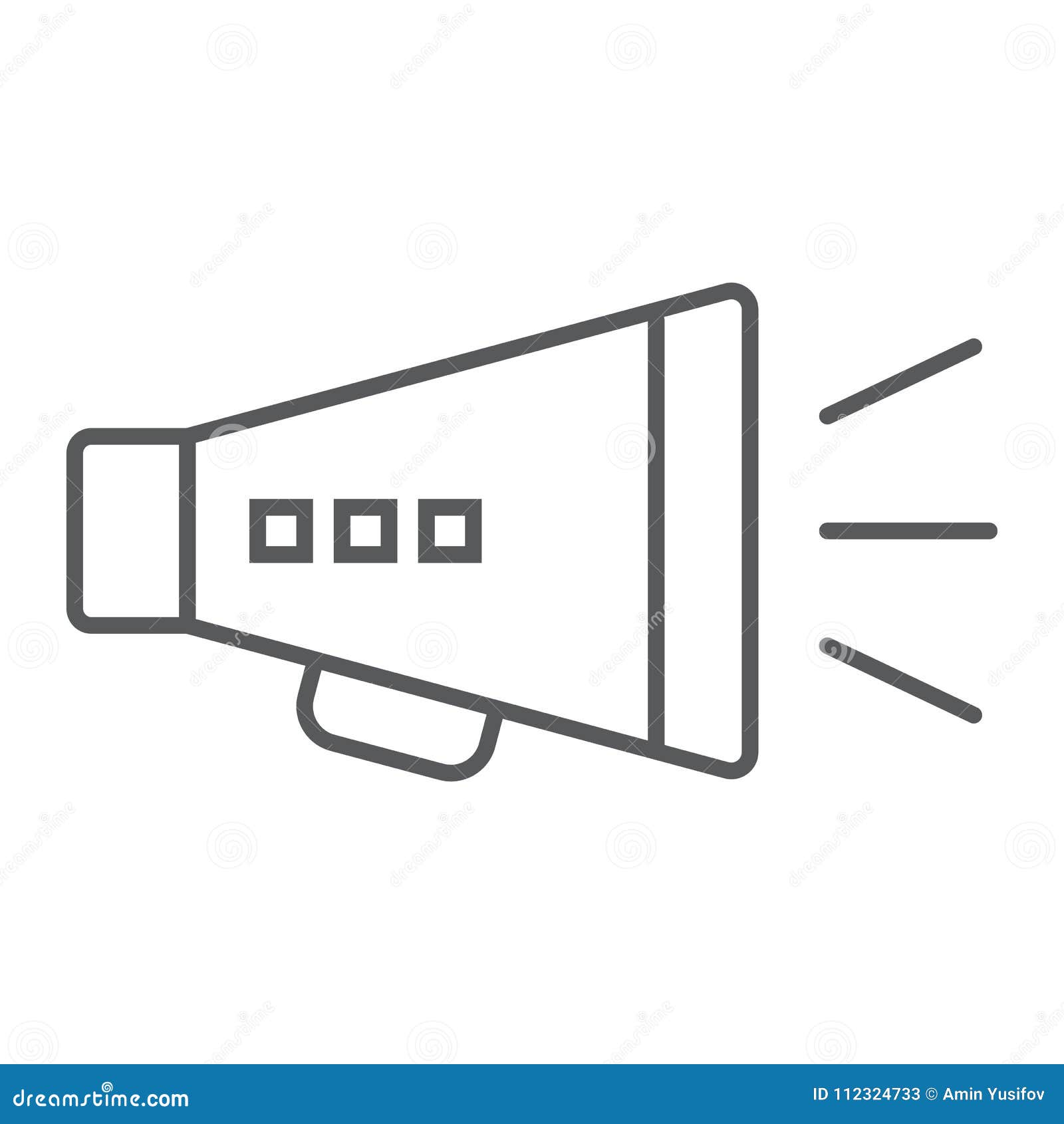 Promotion Thin Line Icon, Development Business Stock Vector ...