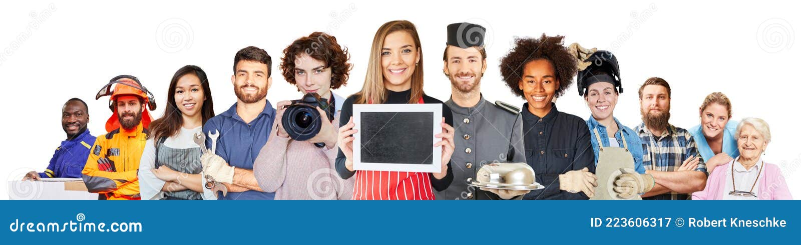Promotion of Training in Many Different Professions Stock Image - Image ...