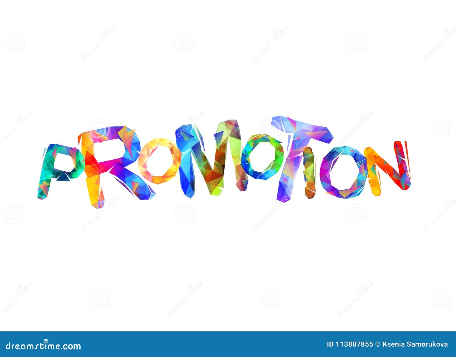 Promotion Vector Colorful Triangular Letters Stock Vector